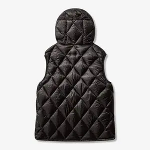 ROA Hooded Quilted Vest - Black