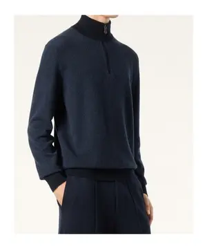 Loro Piana Roadster Half-zip Jumper - Black