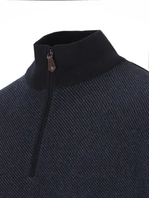 Loro Piana Roadster Half-zip Jumper - Black