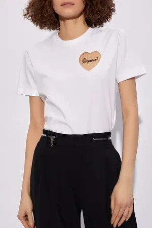 Dsquared2 Heart Tulle Detailed T-shirt