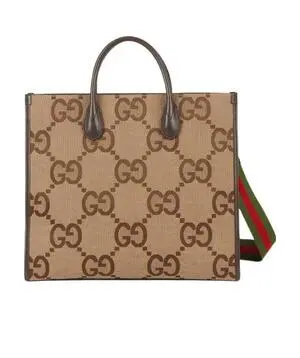 Gucci Jumbo Gg Tote Bag - Camel/ebony