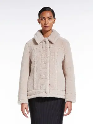 Max Mara Teddino Faux-shearling Jacket - Nude