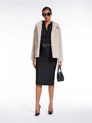 Max Mara Teddino Faux-shearling Jacket - Nude