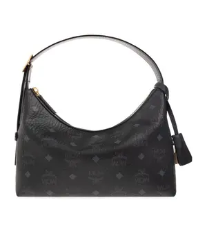 Mcm Small Hobo Shoulder Bag - Black
