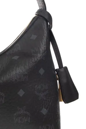 Mcm Small Hobo Shoulder Bag - Black