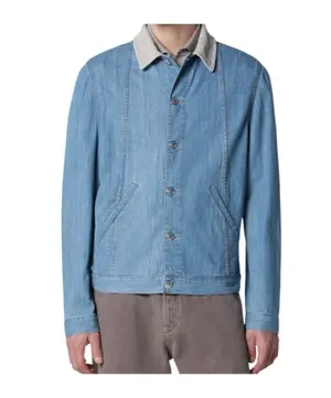 Brunello Cucinelli Single-breasted Denim Jacket - Blue