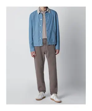 Brunello Cucinelli Single-breasted Denim Jacket - Blue
