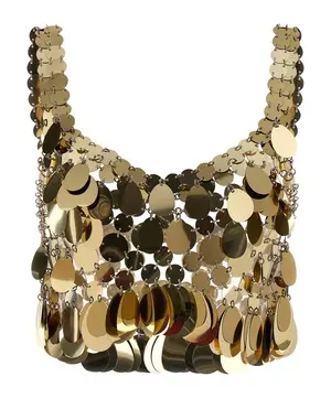 Rabanne Cropped Top With Metal Discs