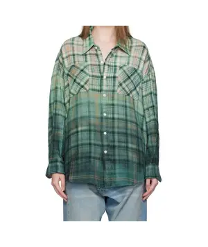 R13 Drop Neck Plaid Shirt