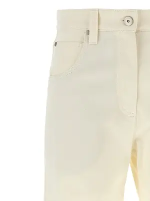 Brunello Cucinelli Monili Detailed Cropped Jeans
