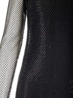 Max Mara Long Sleeve Mesh Detail Dress