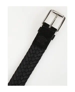 TOD'S Braided Suede Leather Belt With Metal Buckle - Black