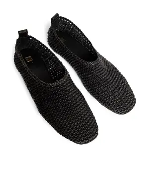 TOTEME Woven Round Toe Ballet Flats