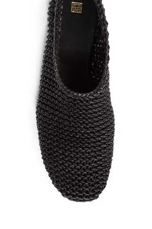 TOTEME Woven Round Toe Ballet Flats