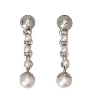 ROGER VIVIER Pearl Drop Earrings - Silver