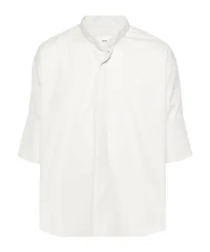 Ami Mandarin Collar Buttoned Shirt