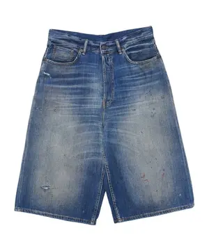 Acne Studios Denim Shorts With Belt Loops - Medium Blue
