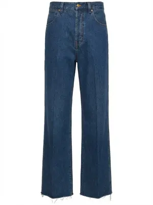Gucci Raw Cut Hem Wide Leg Jeans