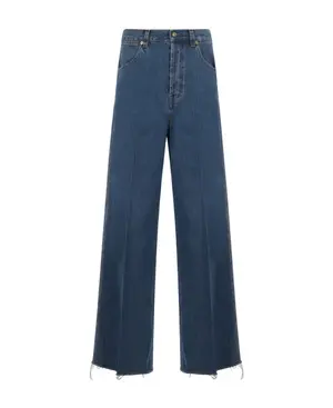 Gucci Raw Cut Hem Wide Leg Jeans