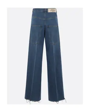 Gucci Raw Cut Hem Wide Leg Jeans