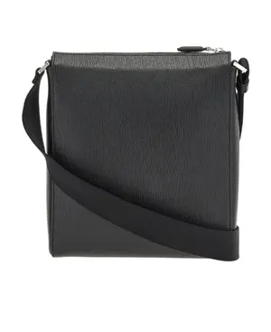 FERRAGAMO Gancini Logo Plaque Zipped Messenger Bag