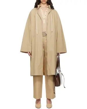 TOTEME Hooded Drawstring Zip-up Coat