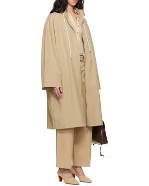 TOTEME Hooded Drawstring Zip-up Coat