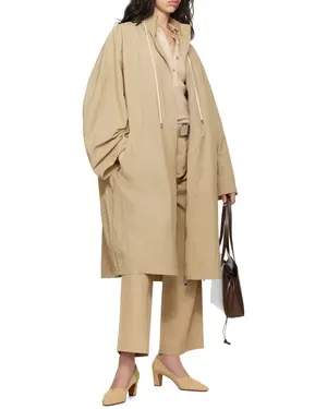 TOTEME Hooded Drawstring Zip-up Coat