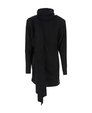 Saint Laurent Long-sleeved Hooded Dress