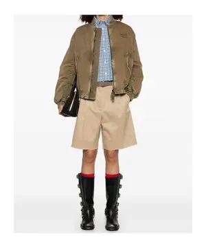 Miu Miu Chino Bermuda Shorts - Rope Ash