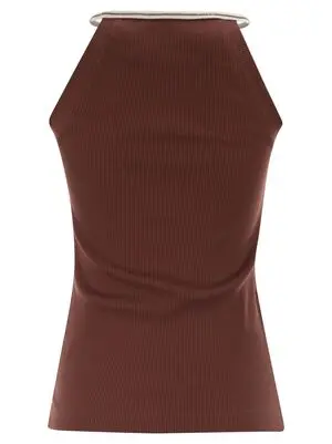 Brunello Cucinelli Ribbed Crewneck Tank Top