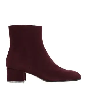 GIANVITO ROSSI Joelle Round Toe Block Heel Ankle Boots - Black