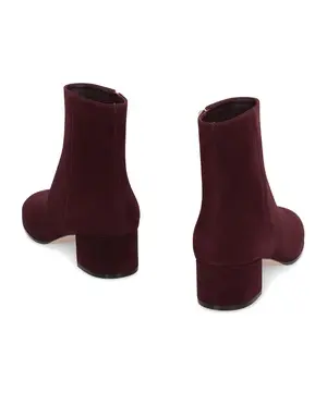 GIANVITO ROSSI Joelle Round Toe Block Heel Ankle Boots - Black