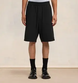 Ami Logo Plaque Bermuda Shorts - Black