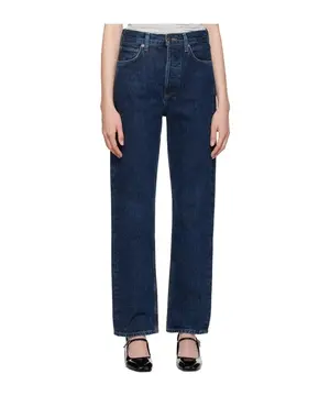 AGOLDE Pinch Waist High-rise Straight Jeans - Blue