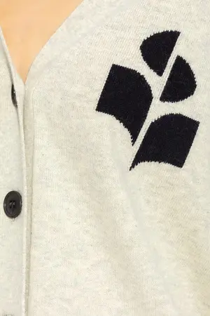 Isabel Marant Étoile Karin Logo Intarsia Knitted Cardigan