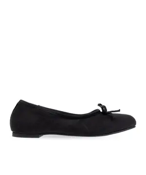 Balenciaga Faux Satin Ballet Flats With Bow Detail
