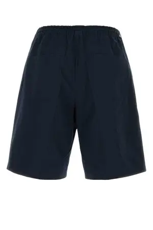 Prada Wide-leg Elasticated Waistband Shorts - Blue