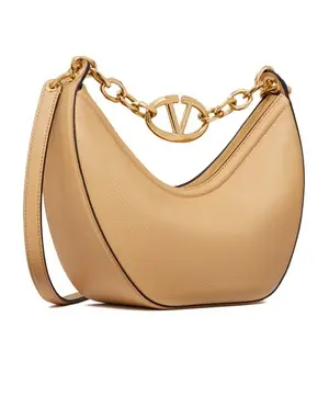 Valentino Garavani Vlogo Moon Small Shoulder Bag - Cappuccino