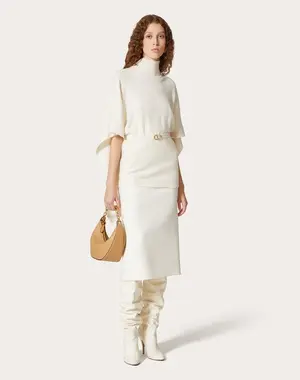 Valentino Garavani Vlogo Moon Small Shoulder Bag - Cappuccino