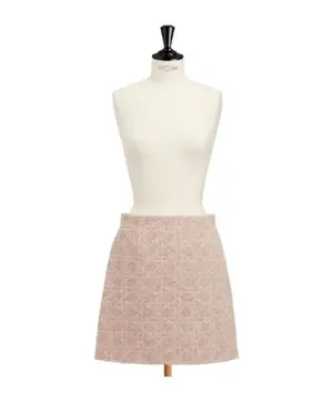 Dior Macro Cannage Mini Skirt - Nude