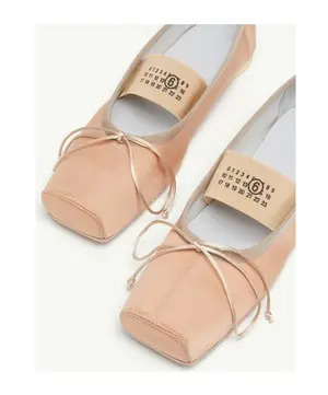 MAISON MARGIELA Anatomical Square-toe Ballerina Flats - Brown