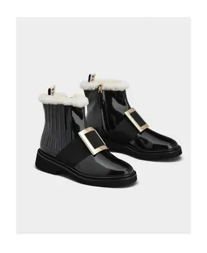 ROGER VIVIER Viv Rangers Metal Buckle Boots