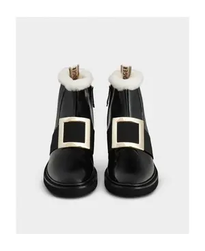 ROGER VIVIER Viv Rangers Metal Buckle Boots