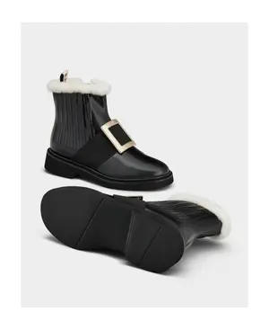 ROGER VIVIER Viv Rangers Metal Buckle Boots