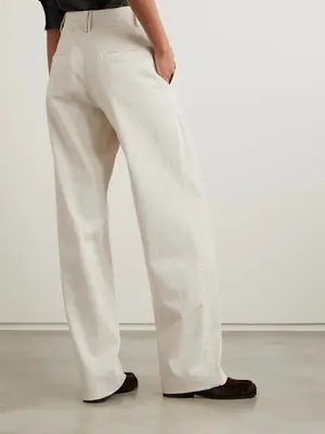 Brunello Cucinelli Pleated Wide-leg Trousers - Cream