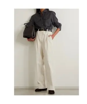 Brunello Cucinelli Pleated Wide-leg Trousers - Cream