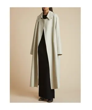 Khaite The Minnie Belted Coat - White