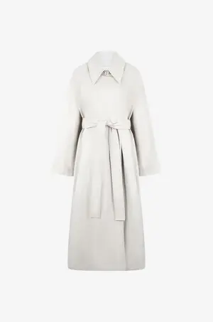 Khaite The Minnie Belted Coat - White