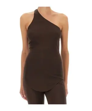 Rick Owens One-shoulder Ribbed Top